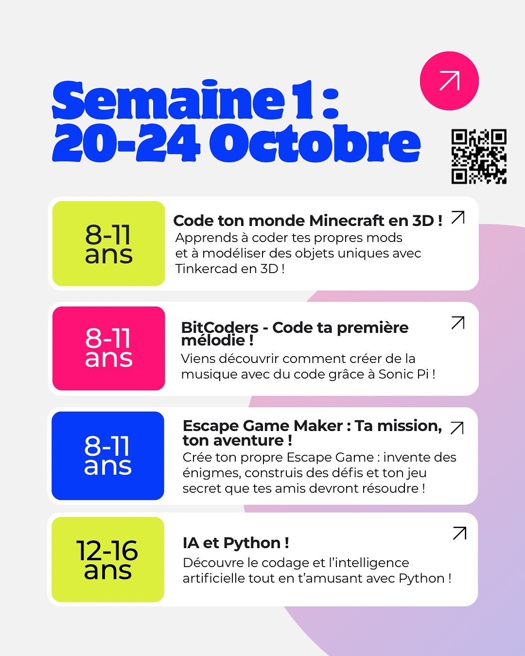 Jeunesse Ardente | Stage codage "apprends, créer, programme"